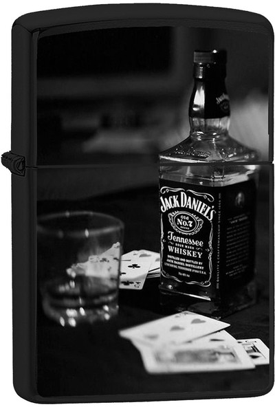 Noon Collection Viski Figürlü Siyah Çakmak