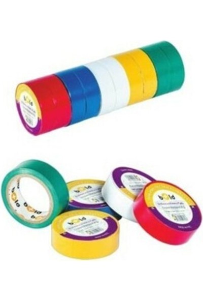 Nistabolje 20 Adet Renkli Elektrik Bandı Pvc Izole Bantı