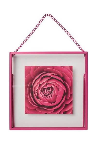 Meg Dekoratif Lerboda Renkli Metal Kare Çerçeve (16X16 Cm)