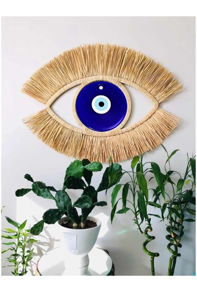 Bohem Dizayn El Yapımı Doğal Rafya Göz Nazarlık Duvar Dekorasyon Bohem Dizayn El Yapımı Doğal Rafya Göz Nazarlık Duvar Dekorasyon