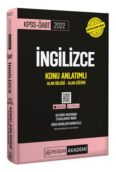 Pegem Akademi Yayıncılık 2022 KPSS ÖABT Ingilizce Öğretmenliği Konu Anlatımlı