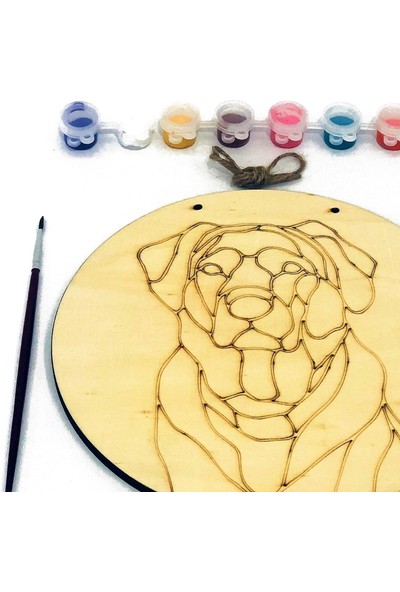 Art İnside Ahşap Boyama Tuval Seti Renkli Köpek Temalı Hediye Hobi Kiti Art İnside Ahşap Boyama Tuval Seti Renkli Köpek Temalı Hediye Hobi Kiti