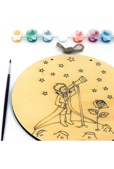 Art İnside Küçük Prens Teleskop Temalı Ahşap Boyama Tuval Seti Hediye Hobi Kiti Art İnside Küçük Prens Teleskop Temalı Ahşap Boyama Tuval Seti Hediye Hobi Kiti