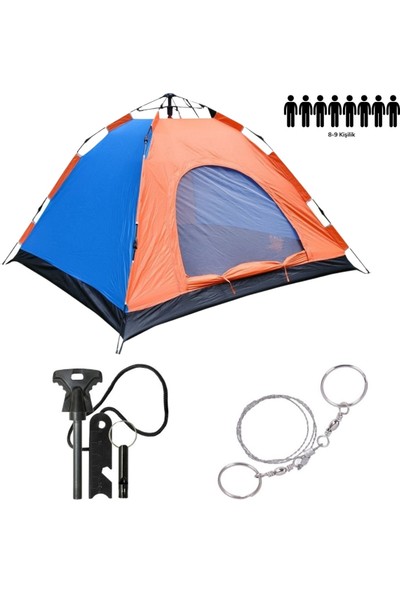 Ofine Buffer 60 Saniyede Otomatik Kurulumlu Çadır 8 Kişilik (250X250) + Çakmak Kiti + Mini Cep Testeresi Ofine Buffer 60 Saniyede Otomatik Kurulumlu Çadır 8 Kişilik (250X250) + Çakmak Kiti + Mini Cep Testeresi