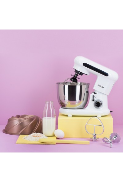 Emsan Bella Gusto Mini White Stand Mikser Mutfak Şefi 800W 3,5 Lt Emsan Bella Gusto Mini White Stand Mikser Mutfak Şefi 800W 3,5 Lt