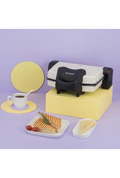 Emsan Power Master Granit 1800W Tost Makinesi Krem Emsan Power Master Granit 1800W Tost Makinesi Krem