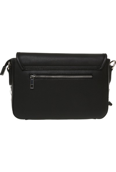 David Jones DJ21-221 Siyah Kadın Kapaklı Çapraz Çanta