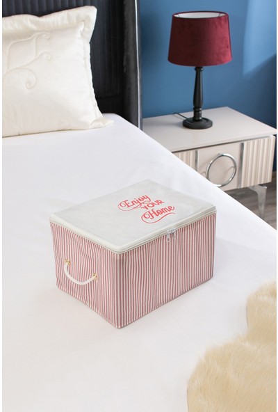 Yunusoğlu Home Mini Boy Baskı Detaylı Pembe Çizgili Hurç 30 x 22 cm Yunusoğlu Home Mini Boy Baskı Detaylı Pembe Çizgili Hurç 30 x 22 cm