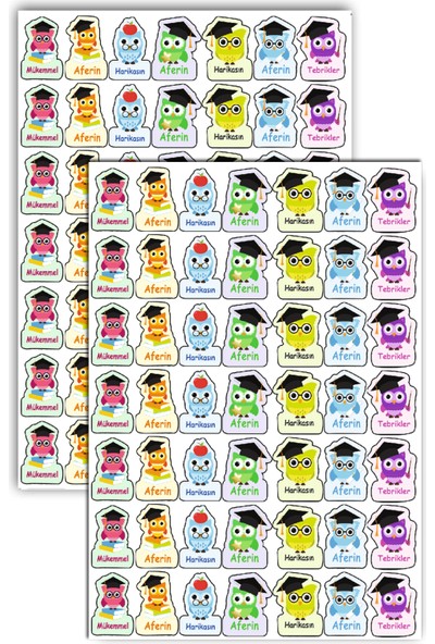 Baskı Life Ödev Etiket Baykuş Sticker Öğretmen Aferin Harikasın Etiketleri 196 Adet Baskı Life Ödev Etiket Baykuş Sticker Öğretmen Aferin Harikasın Etiketleri 196 Adet