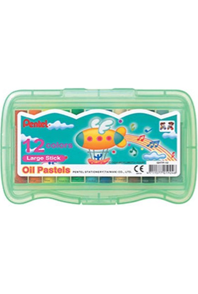 Pentel 12 Renk Yağ Bazlı Pastel Boya