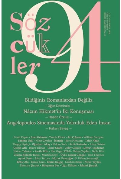 Sözcükler Dergisi 94. Sayı (Kasım-Aralık 2021) Sözcükler Dergisi 94. Sayı (Kasım-Aralık 2021)