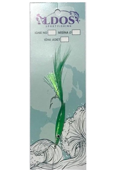 Aldos Çapari Palamut, Levrek, Lüfer Çaparisi, 12 No Uzun Pala yeşil