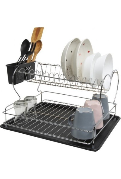 Cekinox Home 2 Katlı Bulaşıklık Tabaklık Krom Paslanmaz Cekinox Home 2 Katlı Bulaşıklık Tabaklık Krom Paslanmaz