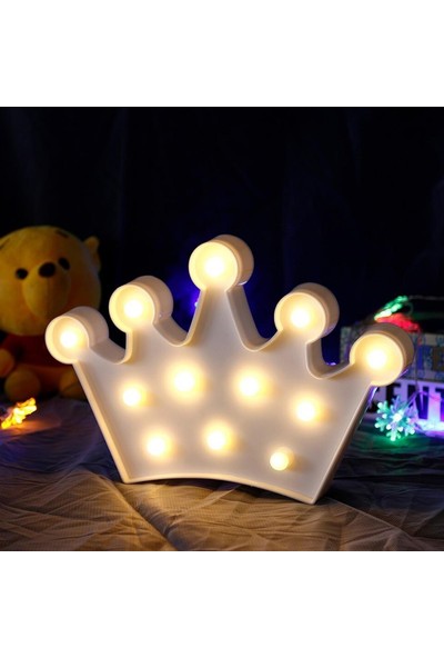 Hayalimkapimda 3D Dekoratif Pilli Kraliçe Tacı Model LED Masa ve Gece Lambası Hayalimkapimda 3D Dekoratif Pilli Kraliçe Tacı Model LED Masa ve Gece Lambası