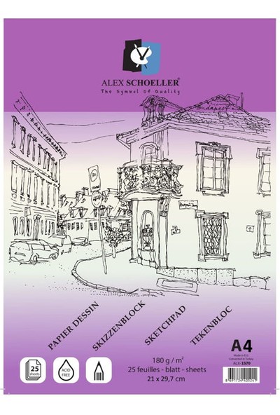 Alex Schoeller Spiralli Eskiz Çizim Defteri 180 gr A4 25 Yaprak Alex Schoeller Spiralli Eskiz Çizim Defteri 180 gr A4 25 Yaprak