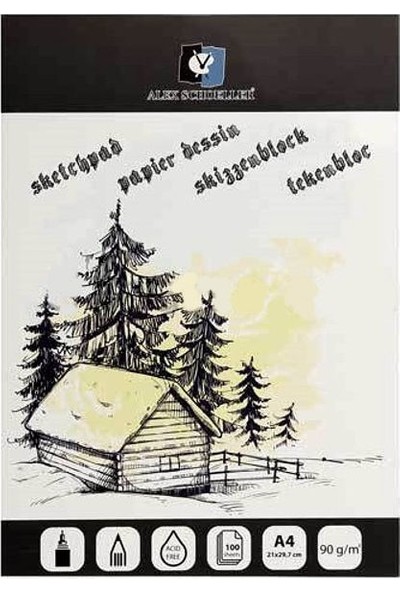 Alex Schoeller Jumbo Eskiz Çizim Defteri 90 gr A4 100 Yaprak Alex Schoeller Jumbo Eskiz Çizim Defteri 90 gr A4 100 Yaprak