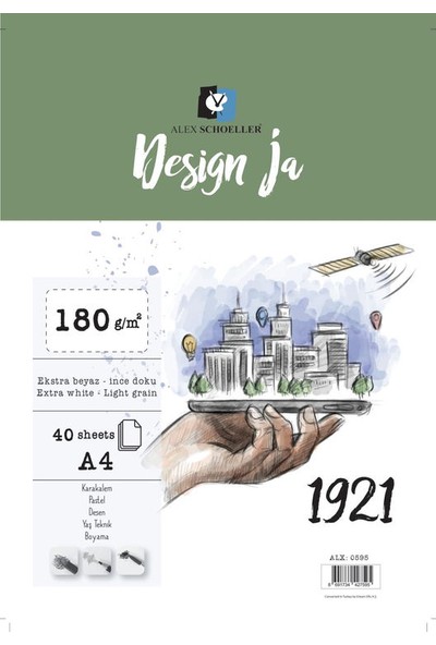 Alex Schoeller Design Ja Eskiz Çizim Defteri 180 gr A4 40 Yaprak Alex Schoeller Design Ja Eskiz Çizim Defteri 180 gr A4 40 Yaprak