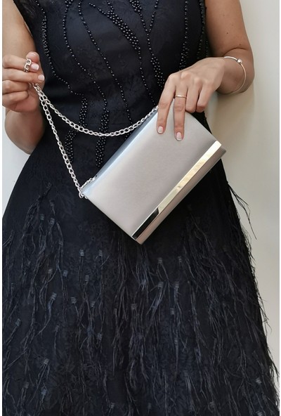 Nazart Kadın Kumaş Gümüş Abiye Clutch Portföy Kadın Gece Çantası Nazart Kadın Kumaş Gümüş Abiye Clutch Portföy Kadın Gece Çantası