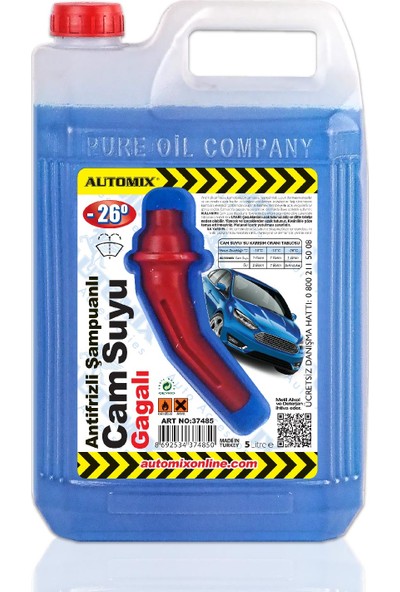 Automix Antifrizli Şampuanlı Gagalı -26° Cam Suyu 5 Lt Automix Antifrizli Şampuanlı Gagalı -26° Cam Suyu 5 Lt