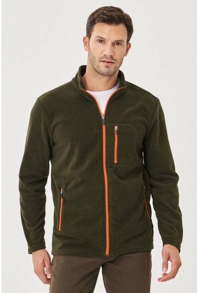 AC&Co / Altınyıldız Classics Standart Fit Günlük Rahat Fermuarlı Bato Yaka Spor Polar Sweatshirt