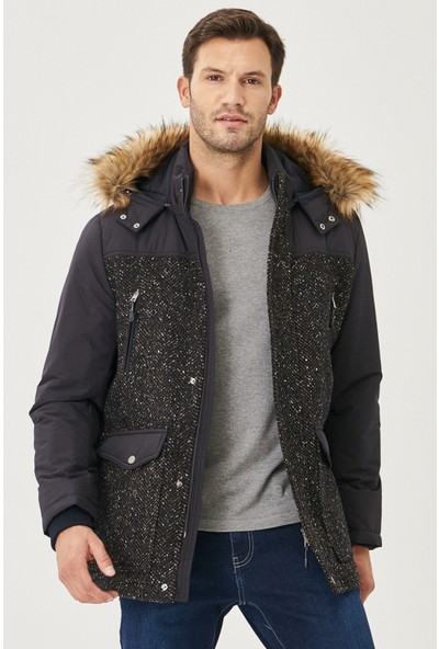 Altınyıldız Classics Standart Fit Dik Yaka Kapüşonlu Yünlü Casual Lacivert Kaşe Kaban Altınyıldız Classics Standart Fit Dik Yaka Kapüşonlu Yünlü Casual Lacivert Kaşe Kaban