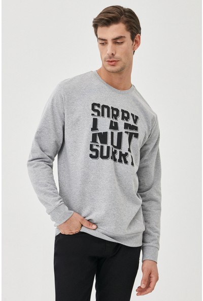 Ac&Co / Altınyıldız Classics Erkek Gri Melanj Standart Fit Bisiklet Yaka Sweatshirt Ac&Co / Altınyıldız Classics Erkek Gri Melanj Standart Fit Bisiklet Yaka Sweatshirt