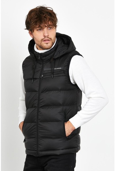 Danger Erke Kapüşonlu Şişme Yelek Siyah Danger Erke Kapüşonlu Şişme Yelek Siyah