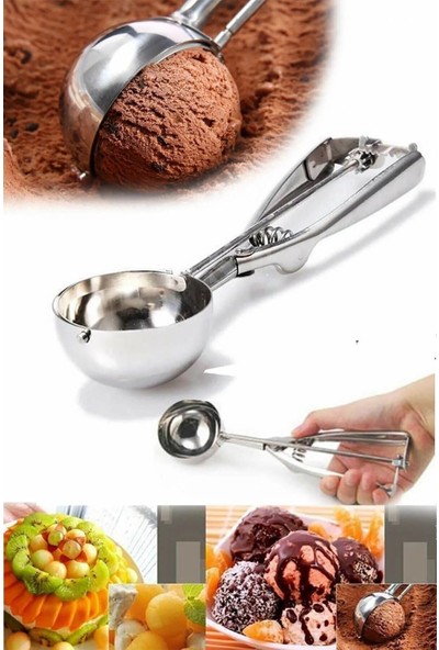 Paslanmaz Çelik Dondurma Kepçesi Kurabiye Kalıbı Kurabiye Kepçesi Dondurma Kaşığı