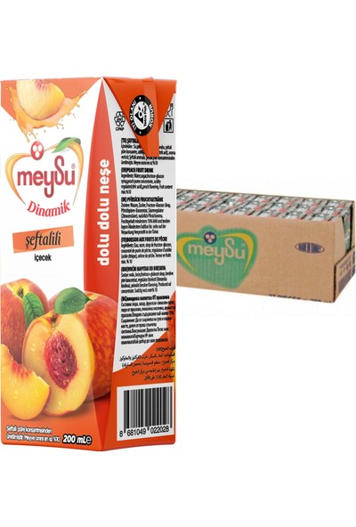 Şeftali Dinamik Meyve Suyu 200 ml 27'li 1 Koli