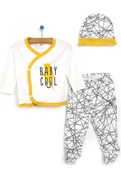 Bambaki Baby Cool Zıbın-Şapka-Patikli Alt