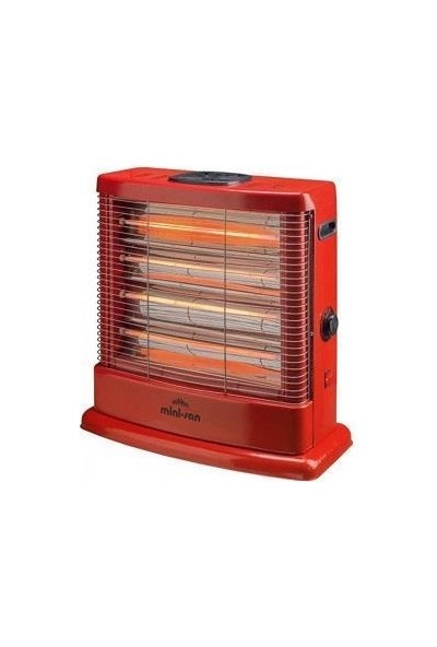 Minisan Maxi MS-2500 2500 W Quartz Isıtıcı Kırmızı Minisan Maxi MS-2500 2500 W Quartz Isıtıcı Kırmızı