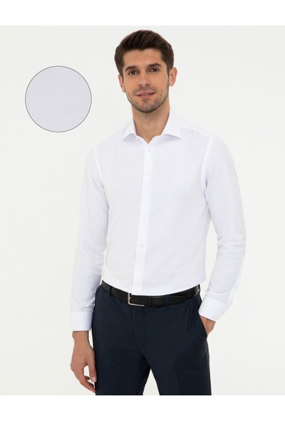 Pierre Cardin Beyaz Slim Fit Gömlek 50248885-VR013 Pierre Cardin Beyaz Slim Fit Gömlek 50248885-VR013