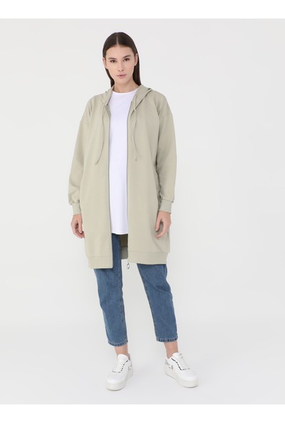 Refka Fermuarlı Spor Kap - Soft Yeşil - Refka Basic Refka Fermuarlı Spor Kap - Soft Yeşil - Refka Basic