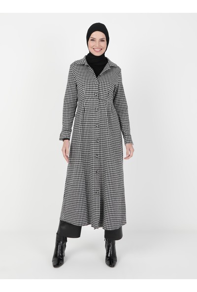 Zenane Balıksırtı Desenli Kap - Siyah Gri - Zenane