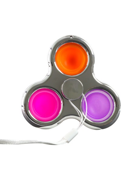 Pop It Elektroliz 3 Parmak Stres Çarkı Gümüş Pop It Elektroliz 3 Parmak Stres Çarkı Gümüş