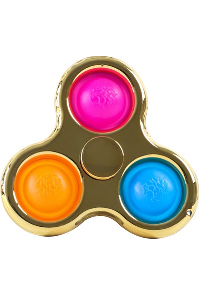 Pop It Elektroliz 3 Parmak Stres Çarkı Altın Sarısı