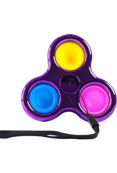 Pop It Elektroliz 3 Parmak Stres Çarkı Mor