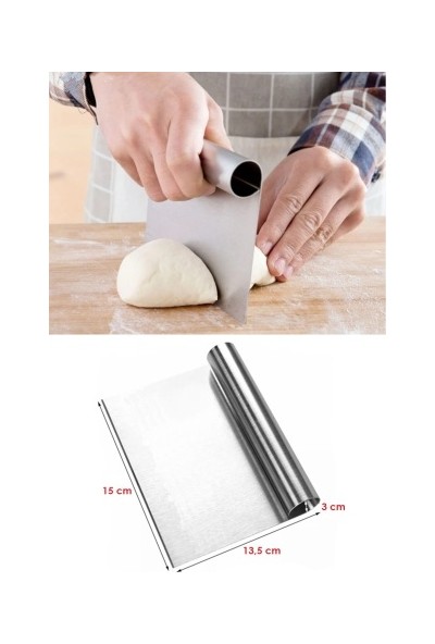 Milea Pratik Hamur Kesici Kazıyıcı Lüx Çelik Spatula Milea Pratik Hamur Kesici Kazıyıcı Lüx Çelik Spatula