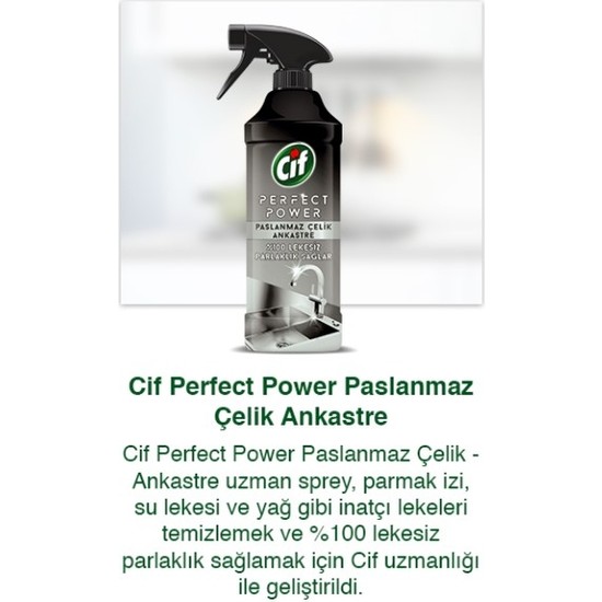Cif Perfect Power Paslanmaz Çelik ve Ankastre Sprey Fiyatı