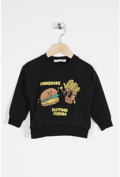 Zepkids Erkek Çocuk Hamburger Baskılı Sweatshirt 1-4 Yaş Zepkids Erkek Çocuk Hamburger Baskılı Sweatshirt 1-4 Yaş