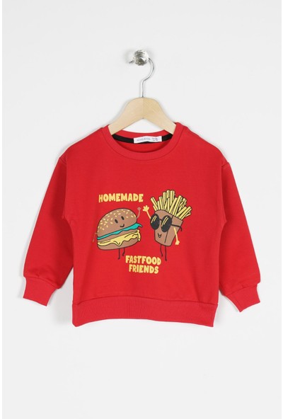 Zepkids Erkek Çocuk Hamburger Baskılı Sweatshirt 1-4 Yaş Zepkids Erkek Çocuk Hamburger Baskılı Sweatshirt 1-4 Yaş