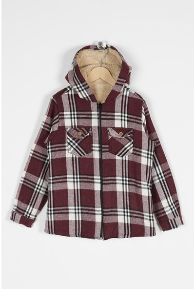 Zepkids Erkek Çocuk Kapüşonlu Içi Kürklü Gömlek 5-8 Yaş