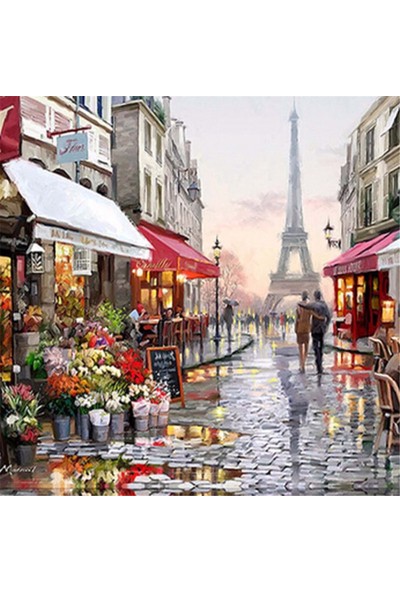 Hobigun Elmas Mozaik Tablo Diamond Painting Yağmur Sonrası Paris Sokakları - 30X40 Hobigun Elmas Mozaik Tablo Diamond Painting Yağmur Sonrası Paris Sokakları - 30X40