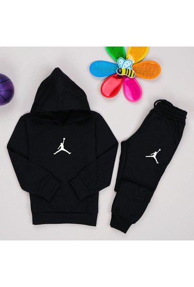 Muwen Butik Siyah Jrd Çocuk Eşofman Takımı