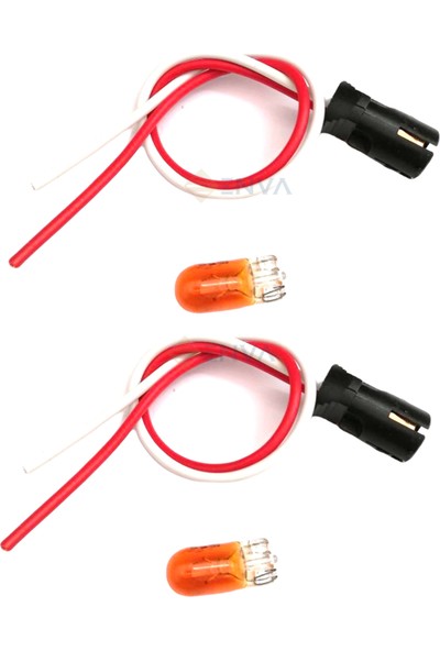 Enva Otomotiv T10 Turuncu Ampul ve Kablolu Duy 2 Adet 5W 12V Takım Enva Otomotiv T10 Turuncu Ampul ve Kablolu Duy 2 Adet 5W 12V Takım