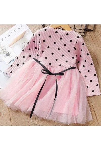 Şirin Şeyler Butiği Linda Kız Bebek Çocuk Elbise Puantiyeli Esnek Likralı Pembe Şirin Şeyler Butiği Linda Kız Bebek Çocuk Elbise Puantiyeli Esnek Likralı Pembe