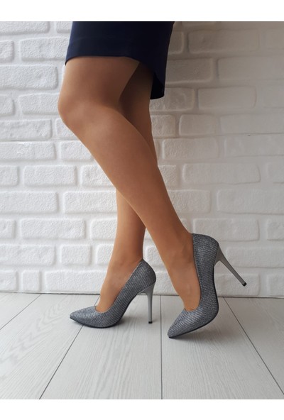Dorukmod Kadın Simli Yüksek Topuk Stletto Ayakkabı Çelikli Taban Dorukmod Kadın Simli Yüksek Topuk Stletto Ayakkabı Çelikli Taban