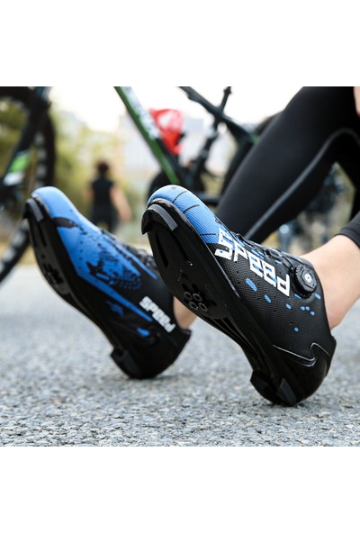 Sitong Siyah Mavi Bisiklet Ayakkabı Dönen Toka (Yurt Dışından)