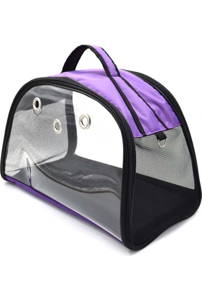Flybag Spor Şeffaf Kedi ve Köpek Taşıma Çantası 45*30*25 Mor Flybag Spor Şeffaf Kedi ve Köpek Taşıma Çantası 45*30*25 Mor