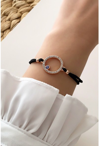 ÇLK Accessories Asansörlü Ip Bileklik Taşlı Çember Model TRBILEK7778 B32003